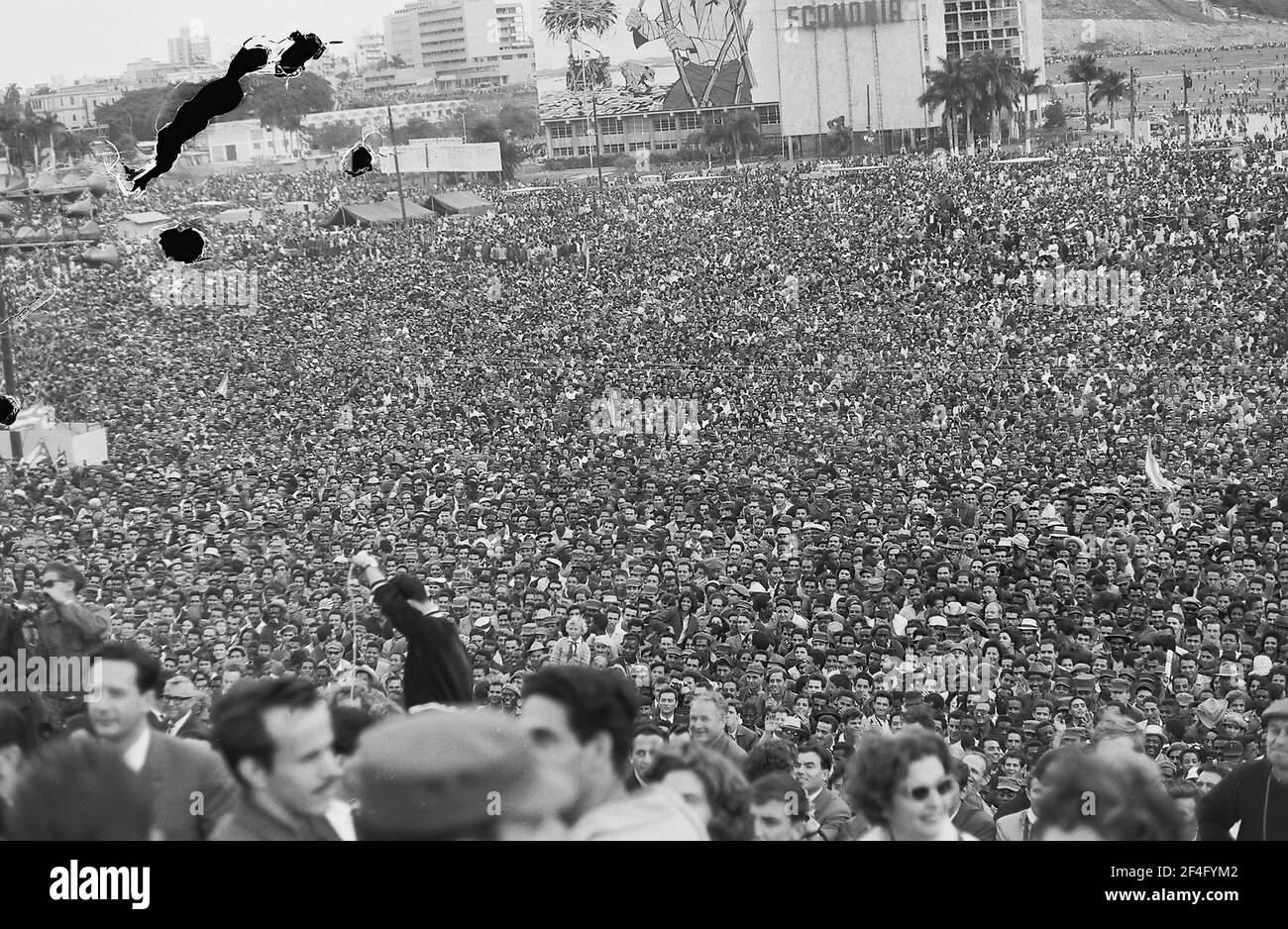 Crowd at military parade, Havana, Cuba, 1963. From the Deena Stryker ...