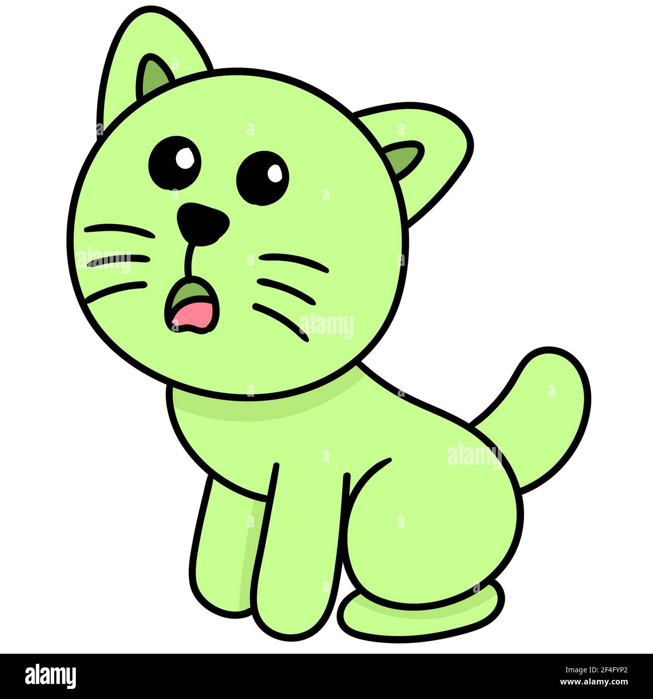 the expression of the kitten begging for food doodle kawaii. doodle ...