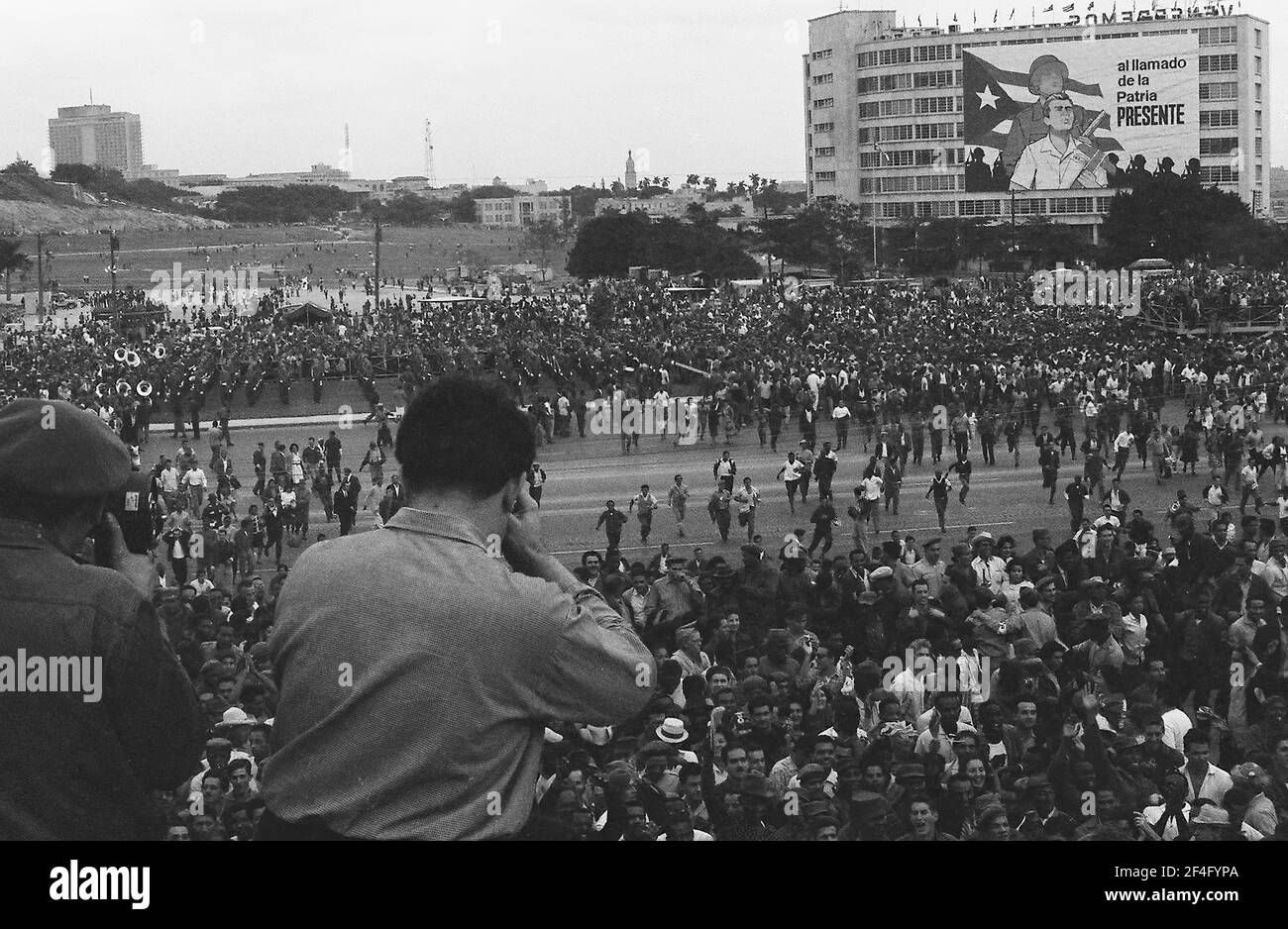 Crowd at military parade, Havana, Cuba, 1963. From the Deena Stryker ...