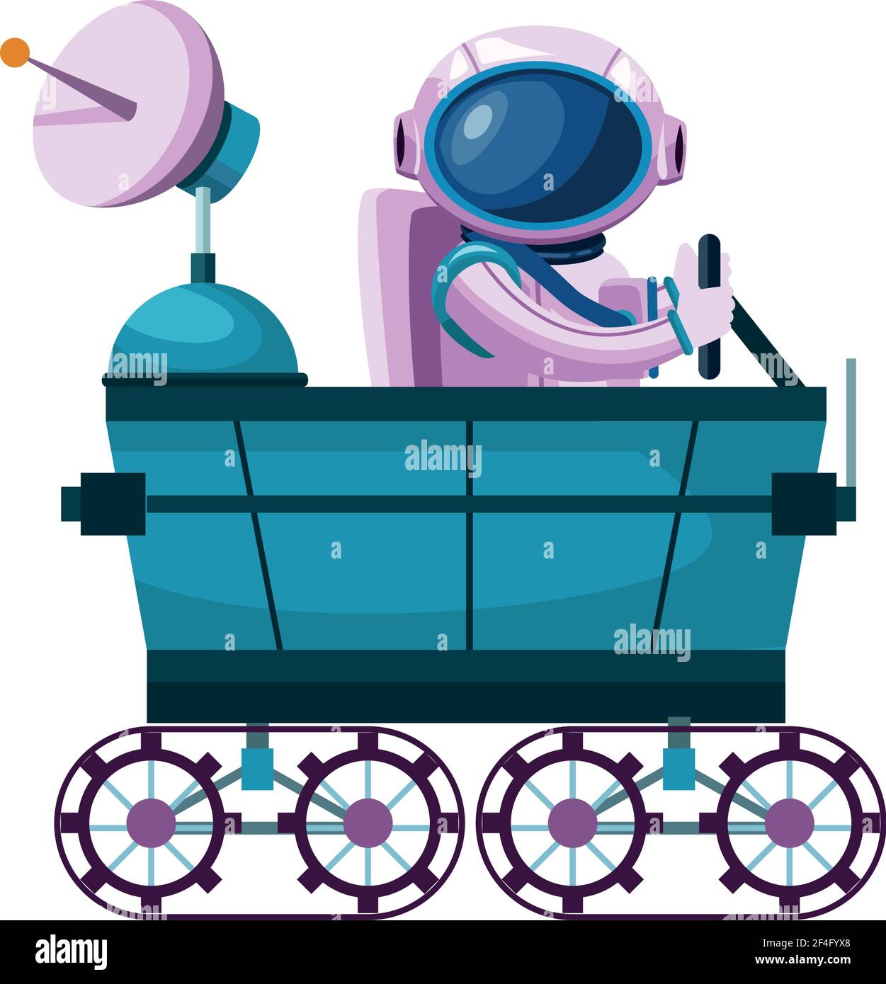 astronaut driving cart Stock Vector Image & Art - Alamy