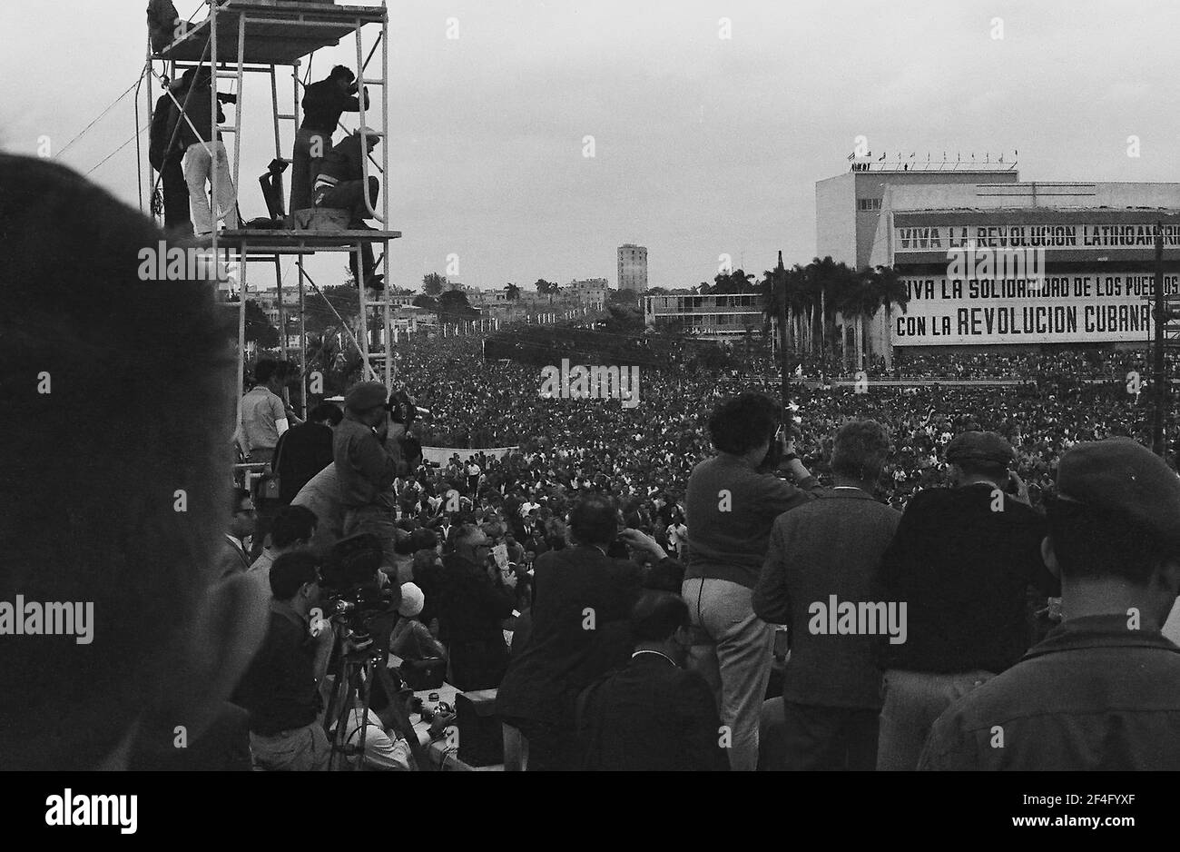 Crowd at military parade, Havana, Cuba, 1963. From the Deena Stryker ...