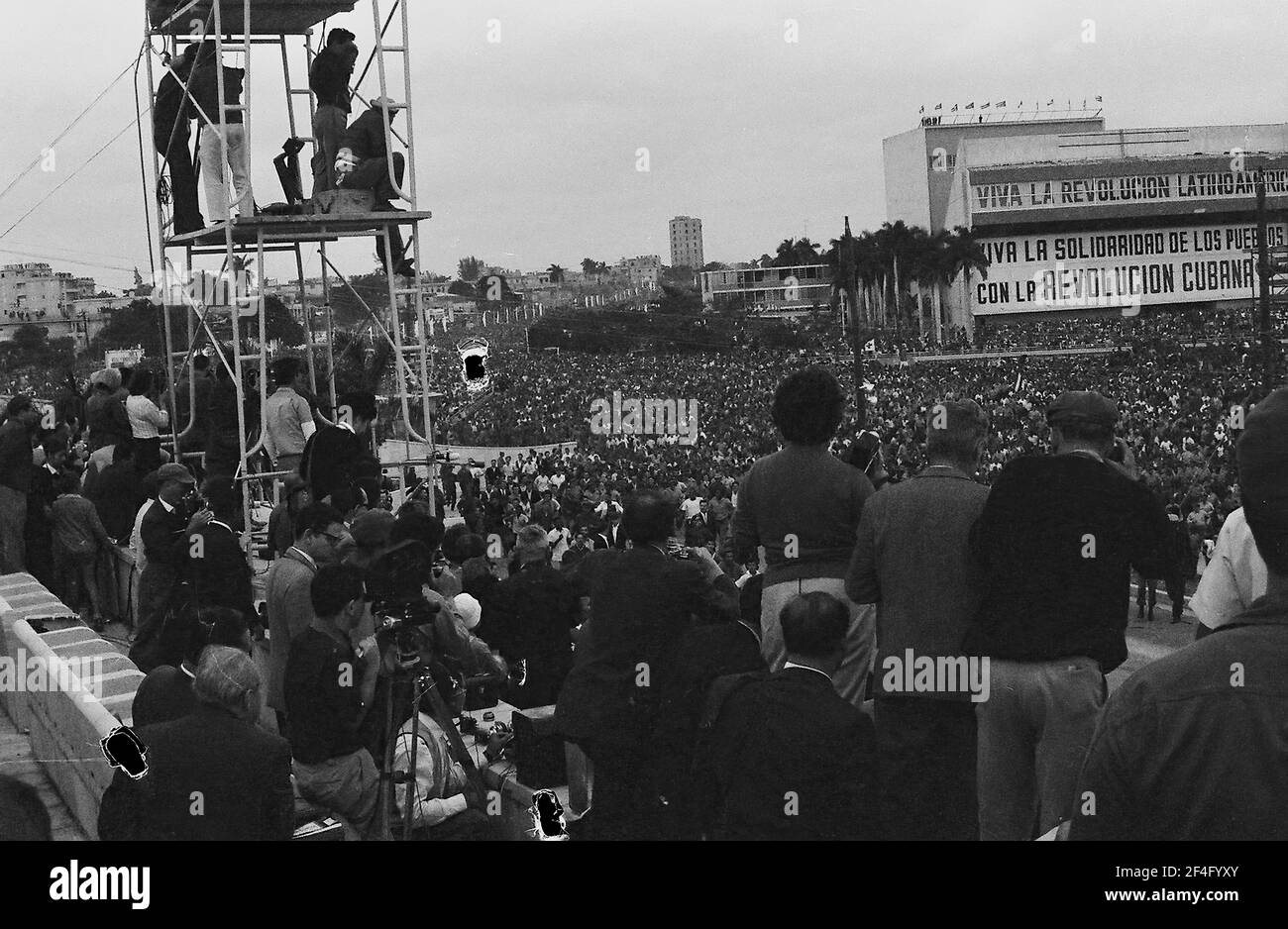 Crowd at military parade, Havana, Cuba, 1963. From the Deena Stryker ...