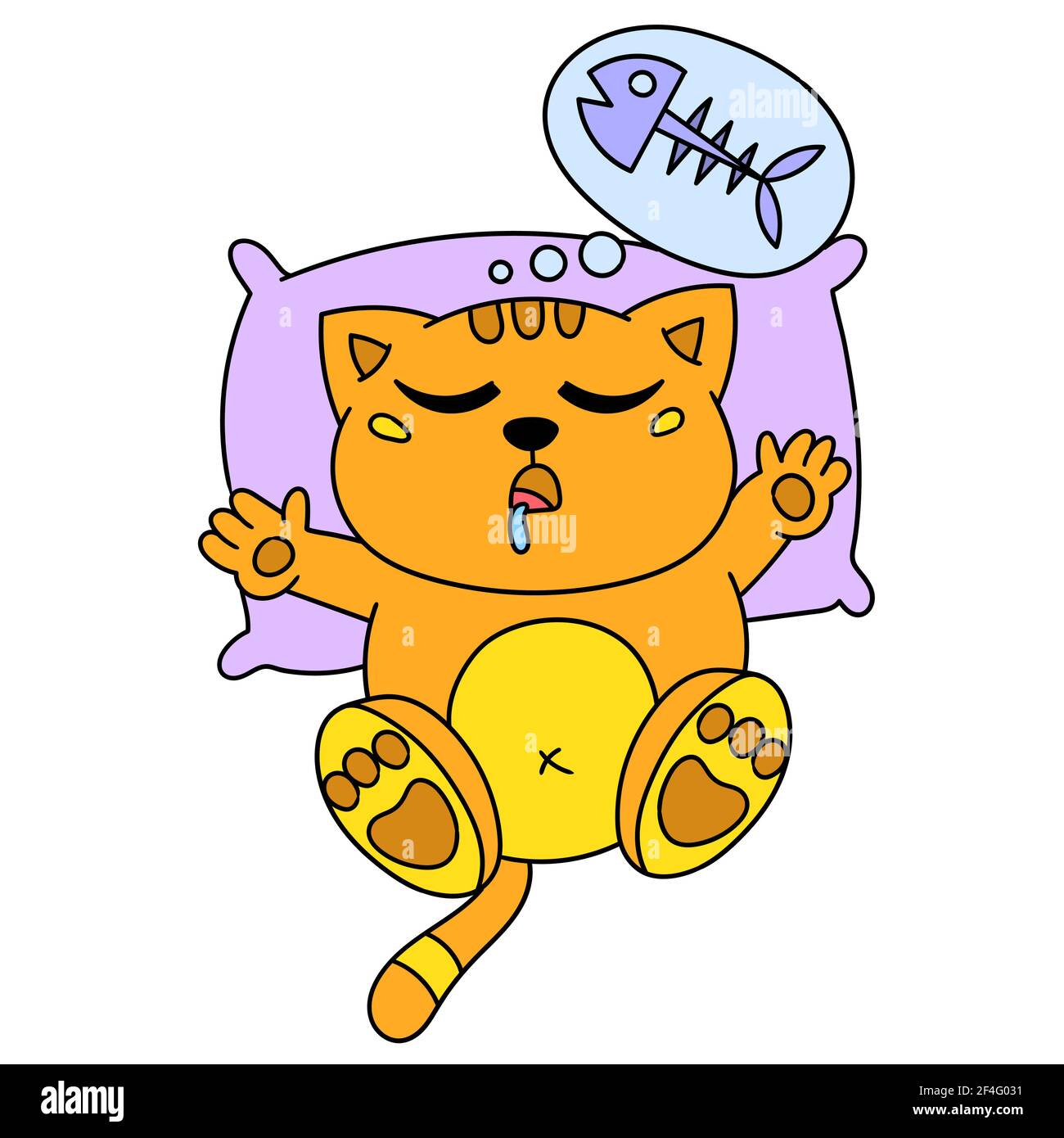 kitten dreaming food Stock Vector Image & Art - Alamy