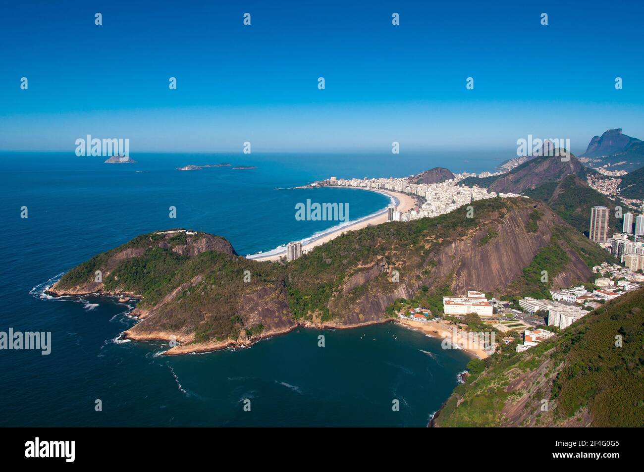 View of Rio de Janeiro Coast With Mountains and Beaches Stock Photo - Alamy