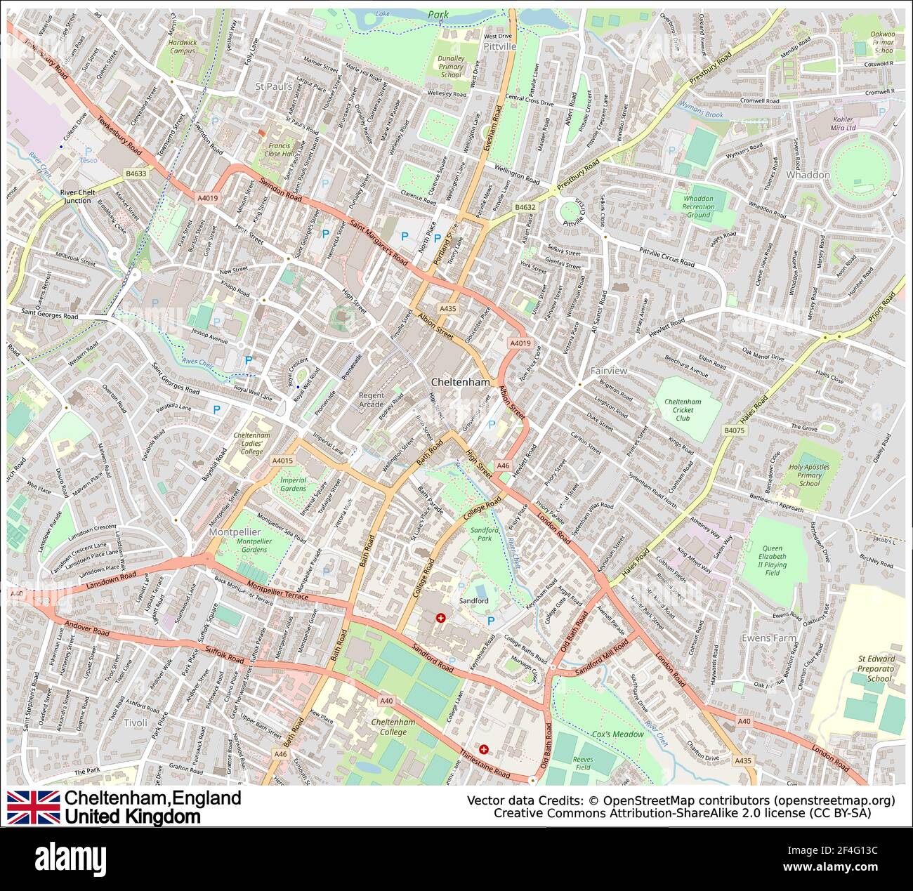 Map Of Cheltenham High Resolution Stock Photography and Images - Alamy