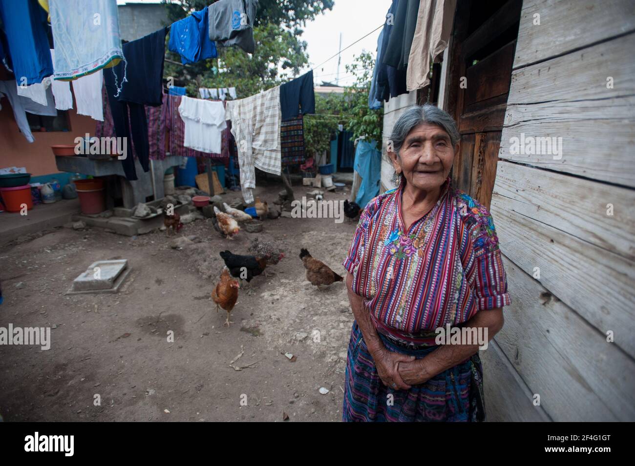A maya indigenous woman in San Jorge La Laguna, Solola, Guatemala Stock ...