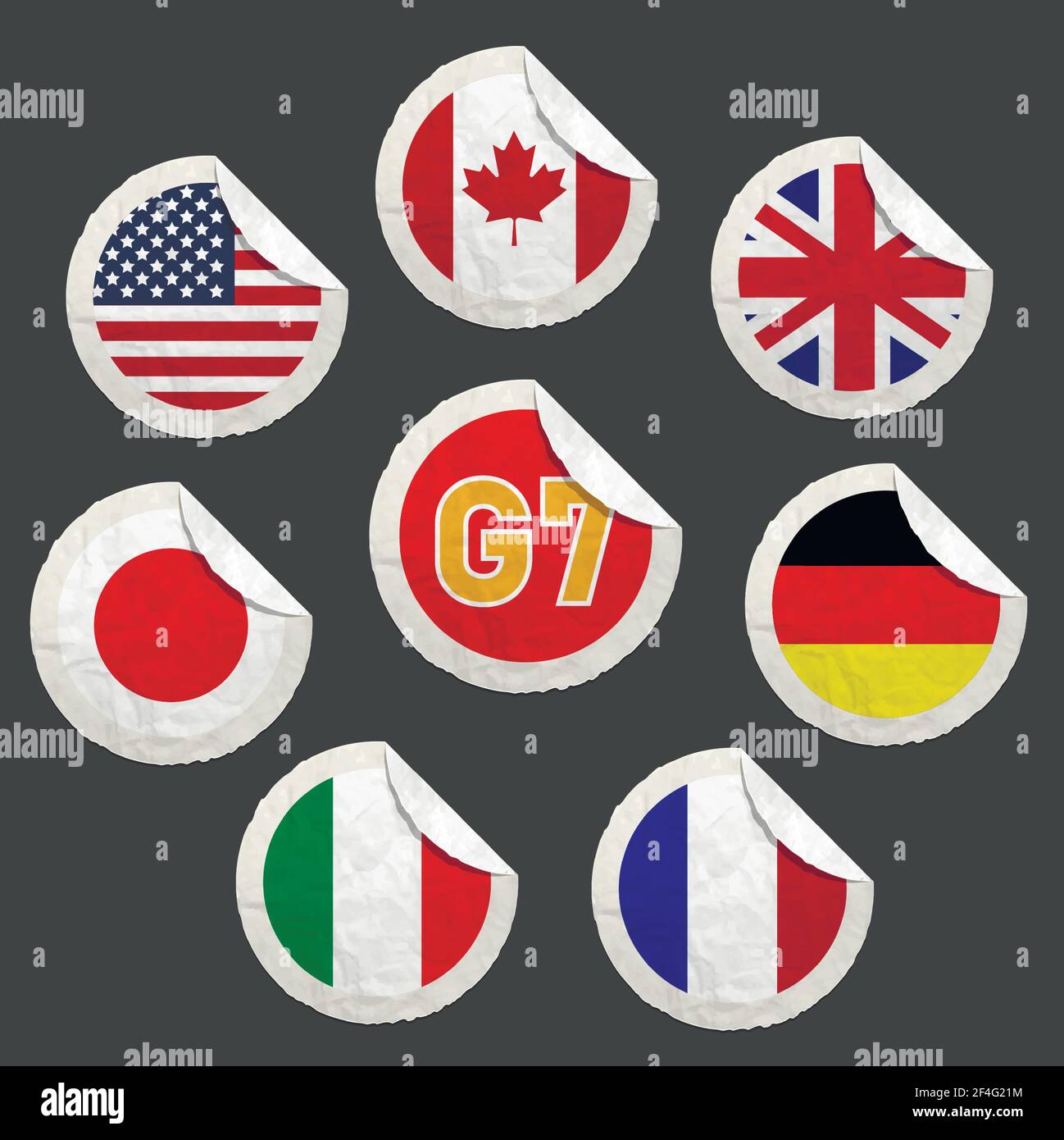 Flags of g7 countries Stock Vector Images - Alamy