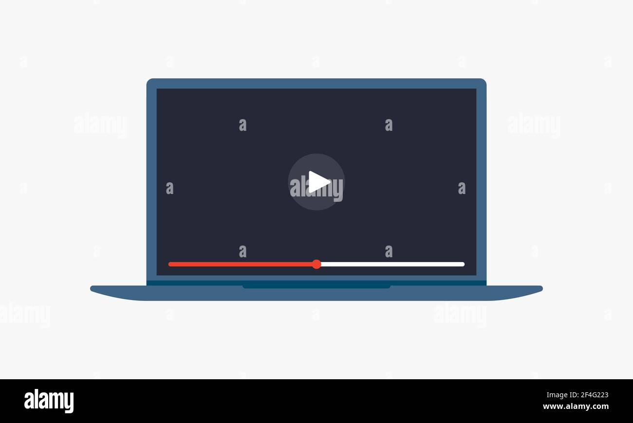 modern laptop template. online vector illustration Stock Vector Image ...