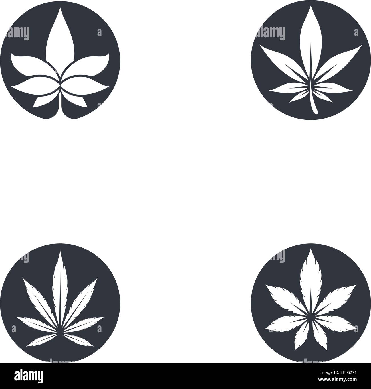 Cannabis logo template vector icon Stock Vector Image & Art - Alamy