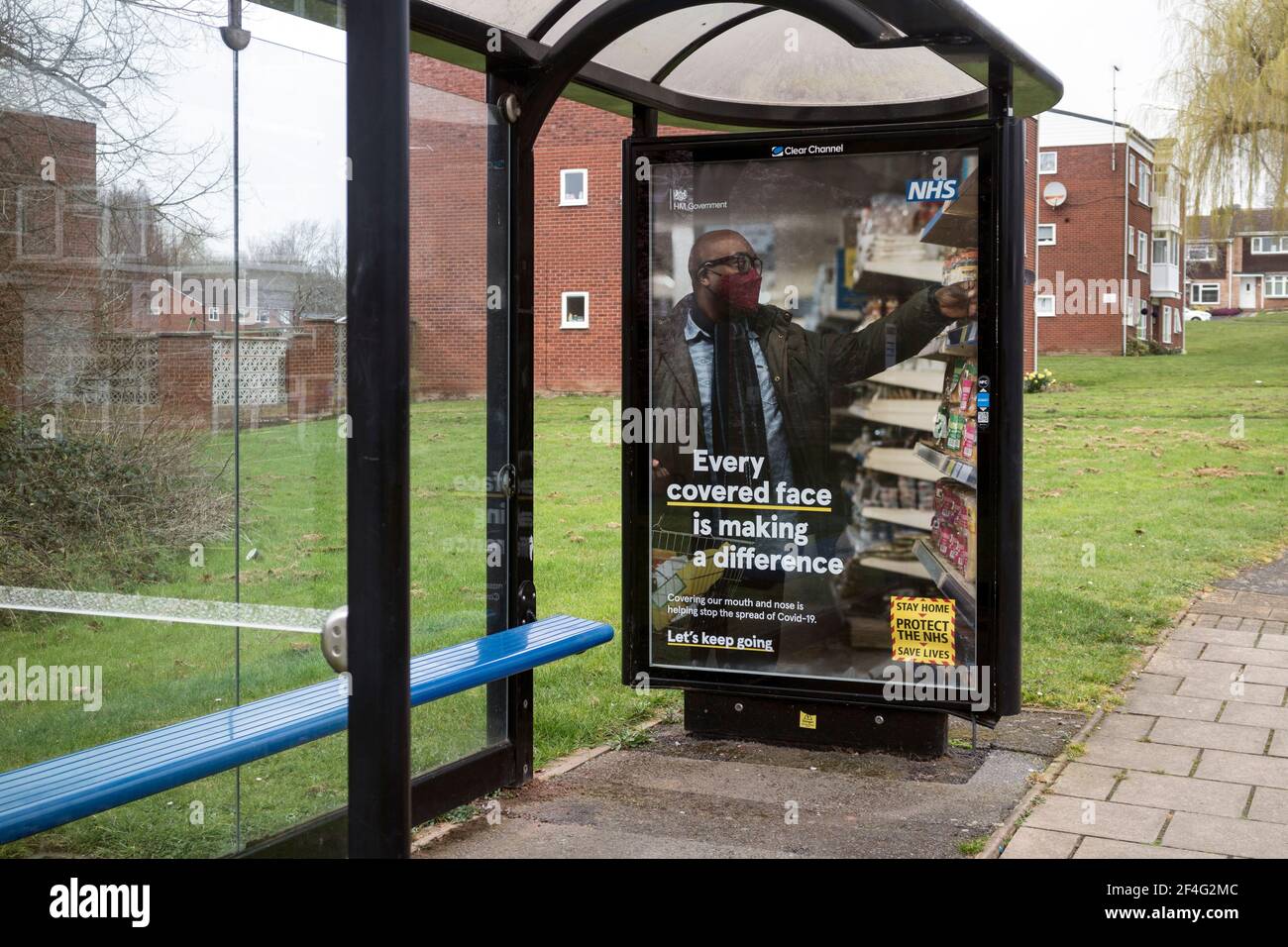 NHS poster in a bus shelter, Warwick, UK. March 2021 Stock Photo - Alamy