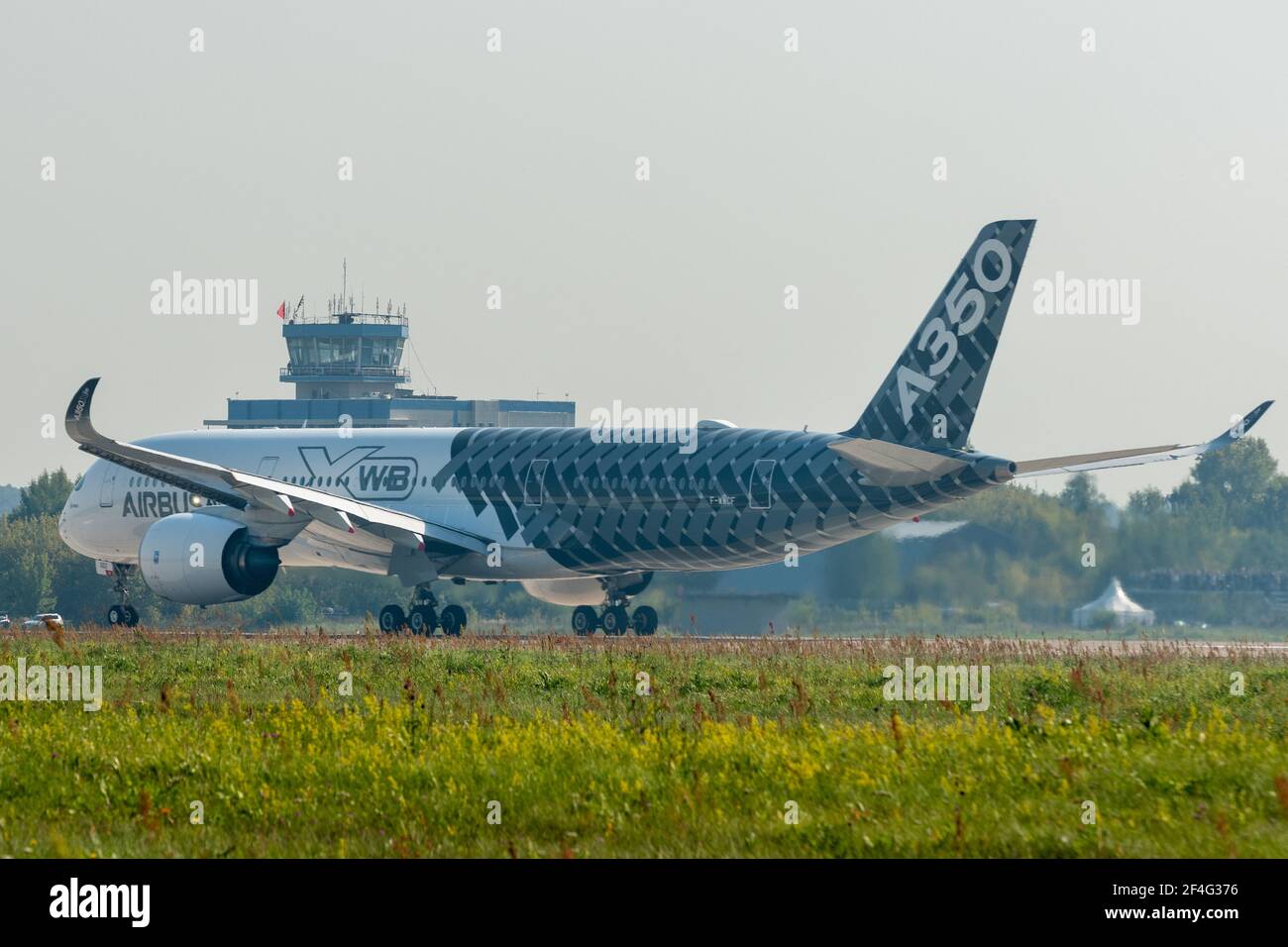 August 30, 2019. Zhukovsky, Russia. long-range wide-body twin-engine ...