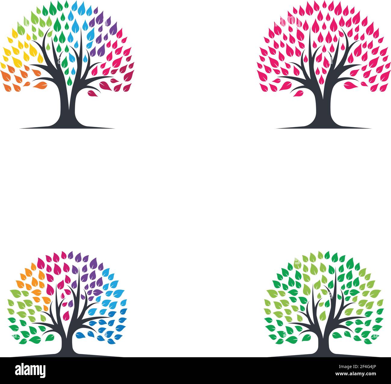 Tree logo template vector icon illustration Stock Vector Image & Art ...