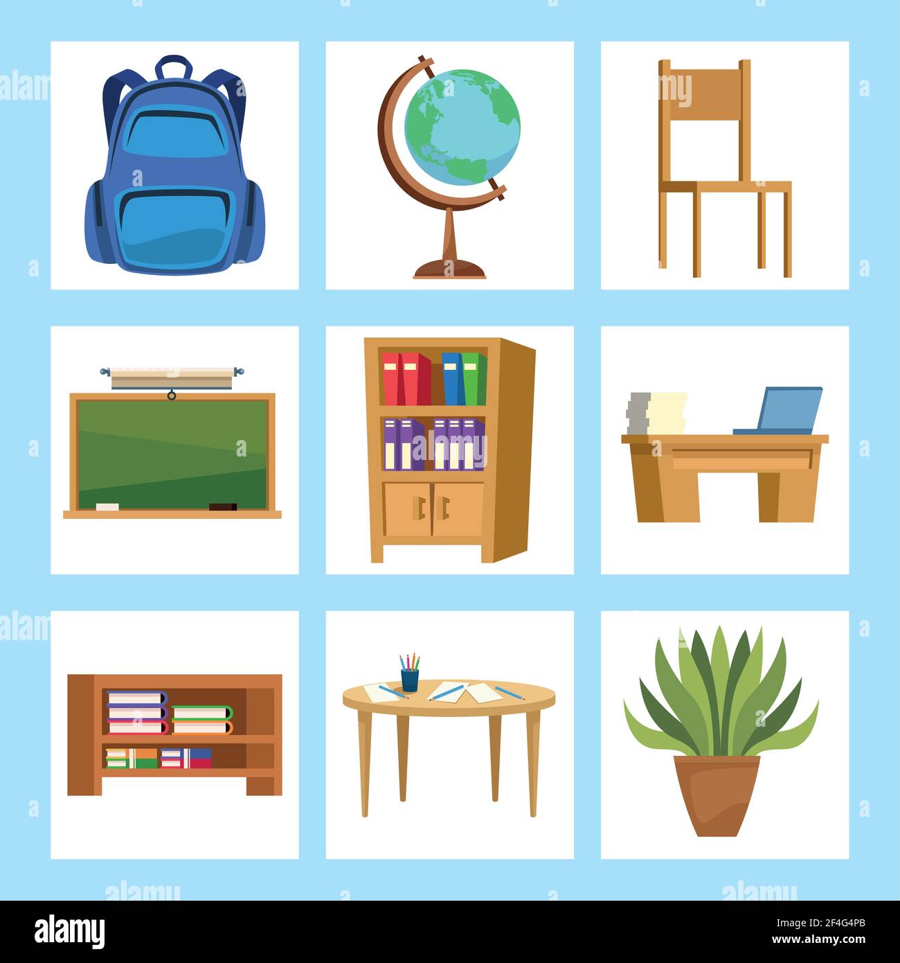 classroom set icons Stock Vector Image & Art - Alamy