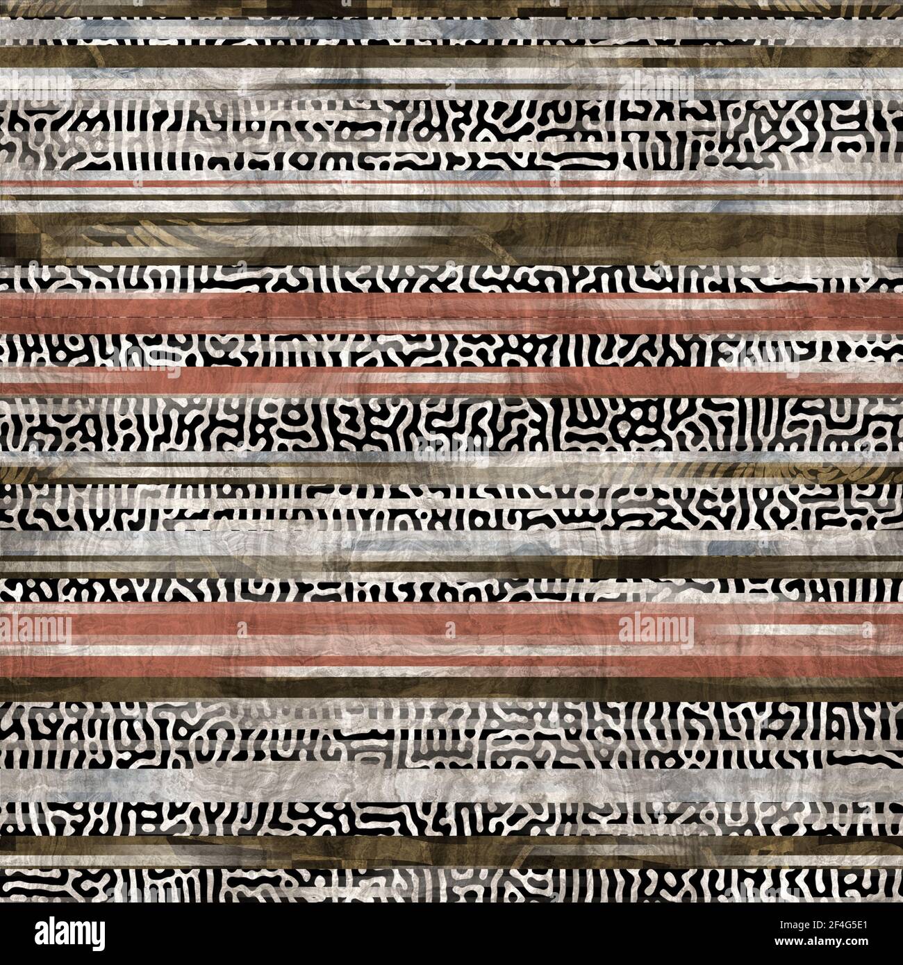 Seamless animal inspired ethnic stripe line design Stock Photo - Alamy