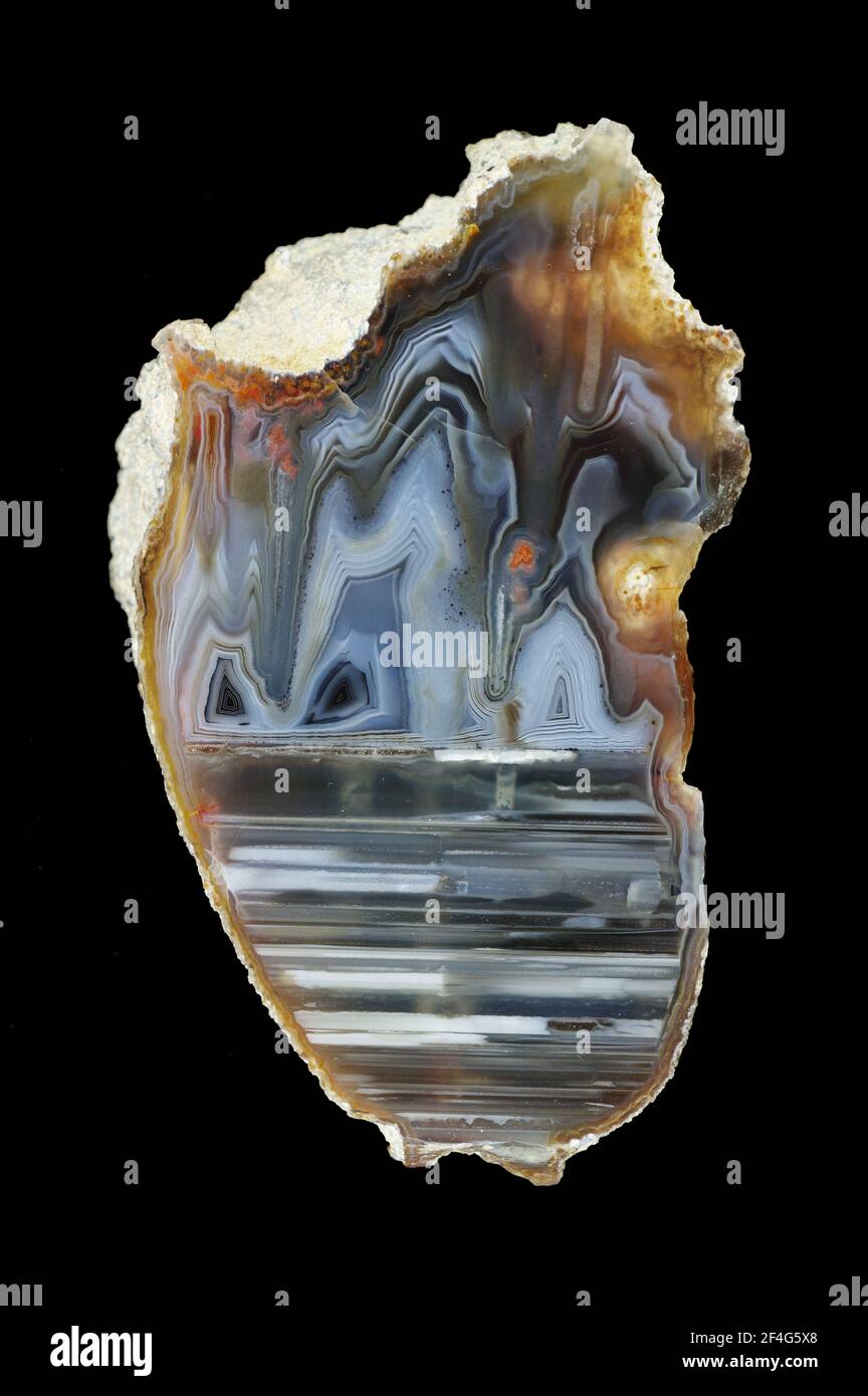 Cross section stalactite agate stone hi-res stock photography and ...