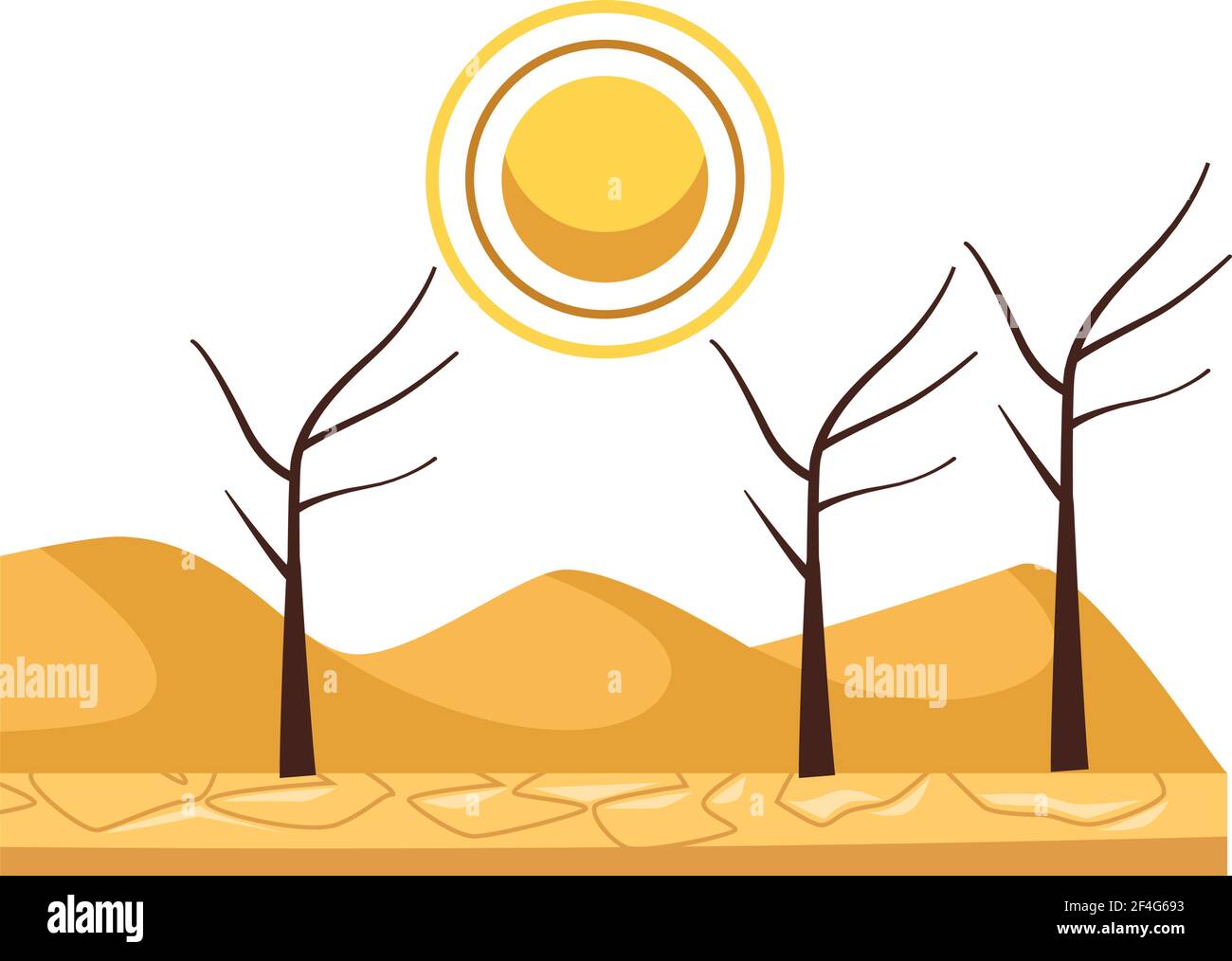 Desert view area Stock Vector Images - Alamy