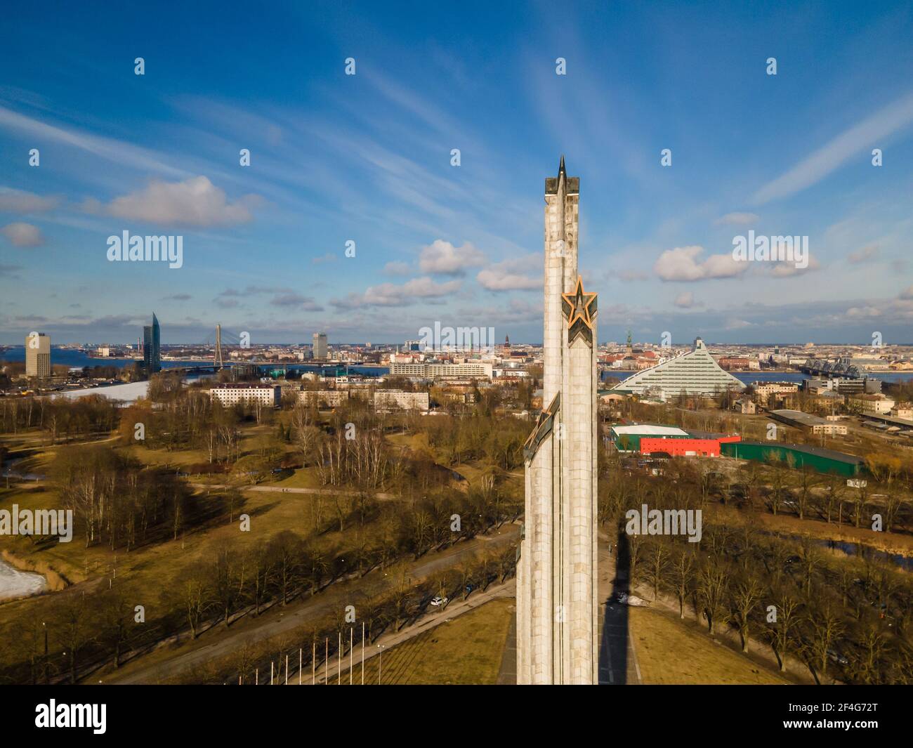 The World War II Victory Monument to Soviet Army in Victory park, Riga ...