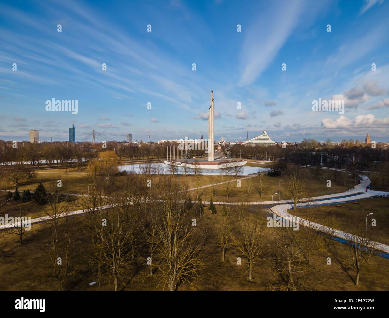 The World War II Victory Monument to Soviet Army in Victory park, Riga ...