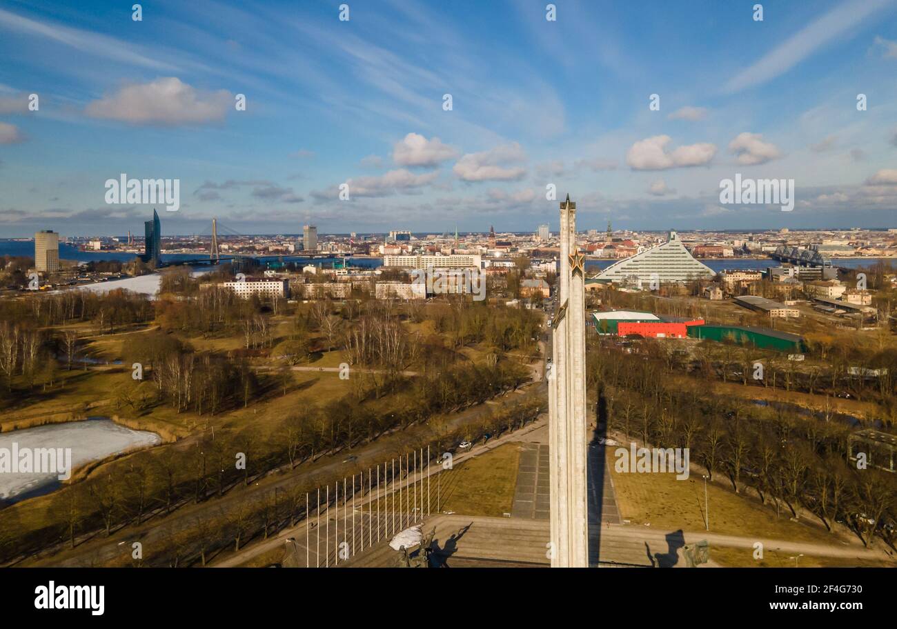 Victory monument latvia hi-res stock photography and images - Alamy
