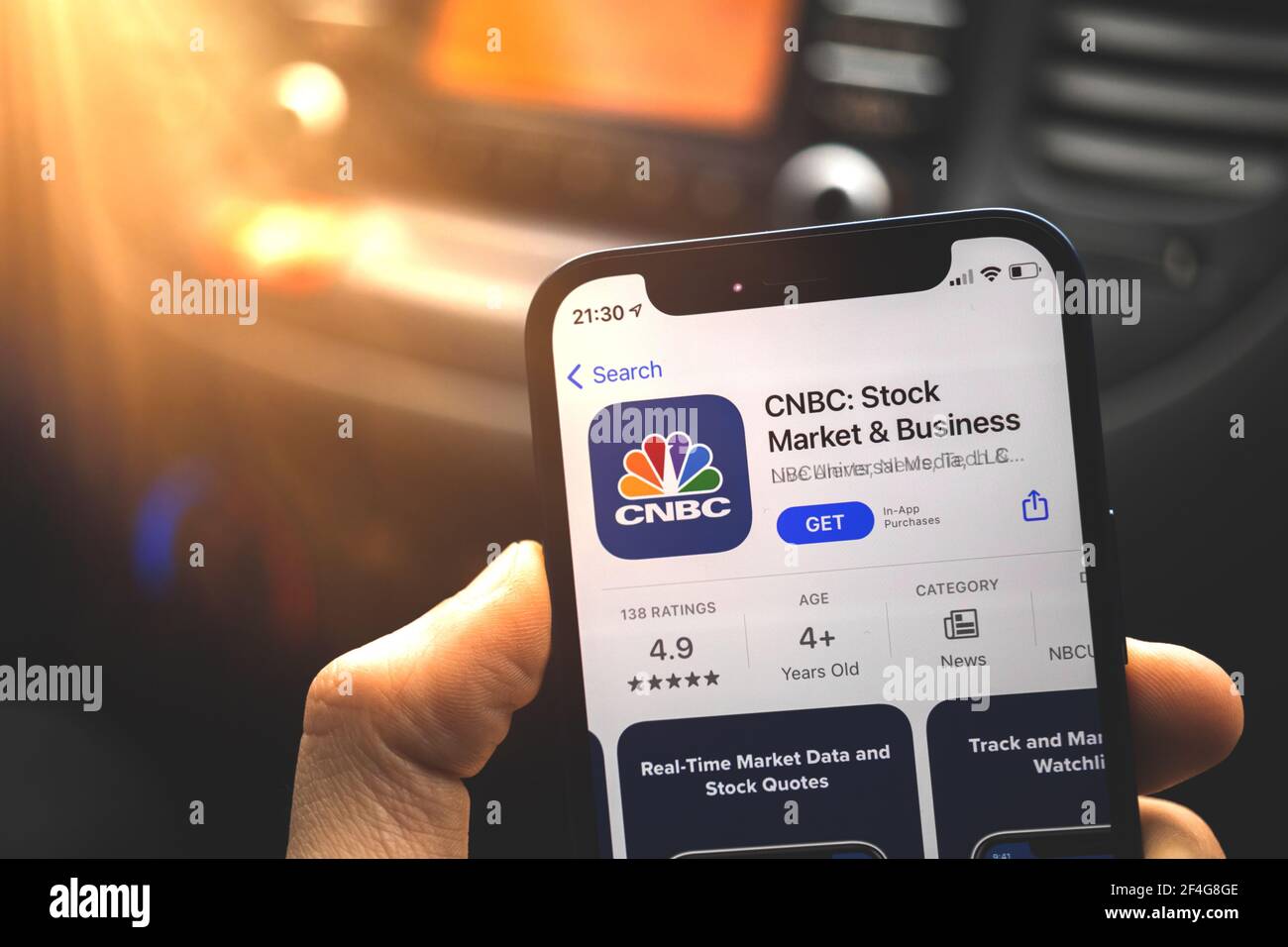Kharkov, Ukraine - March 17, 2021: CNBC app icon logo close-up photo ...
