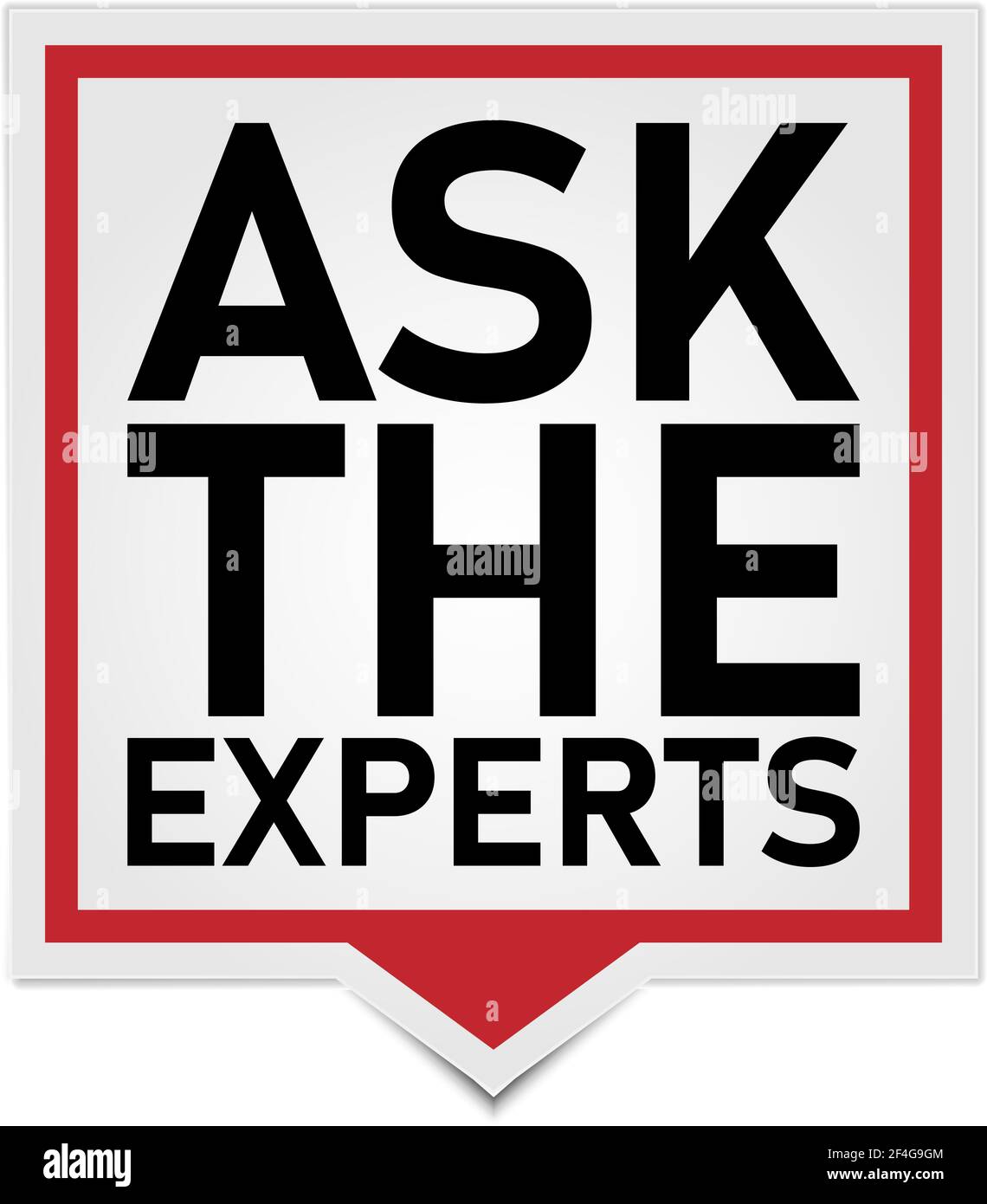Ask The Experts Business Customers Solution Label Icon Vector Stock ...
