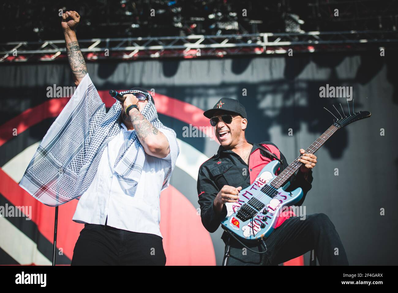 ITALY, FIRENZE 2017: B-Real (L) and Tom Morello (R), of the American ...
