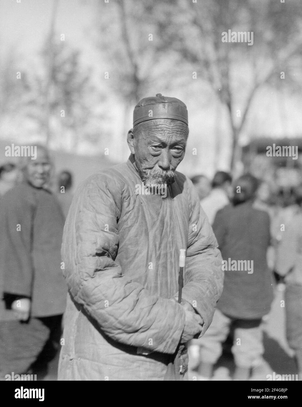 Old Man with Hat, China, Ding Xian (China), Dingzhou Shi (China), Hebei ...