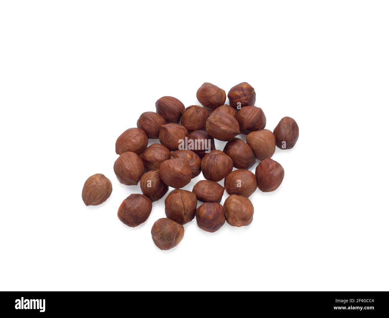 Hazelnuts isolated on white background Stock Photo - Alamy