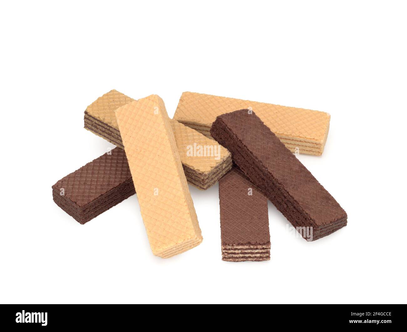 Different waffles on a white background, close up Stock Photo - Alamy