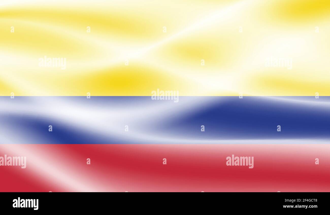 Columbia flag with waving grunge texture. Vector background Stock ...