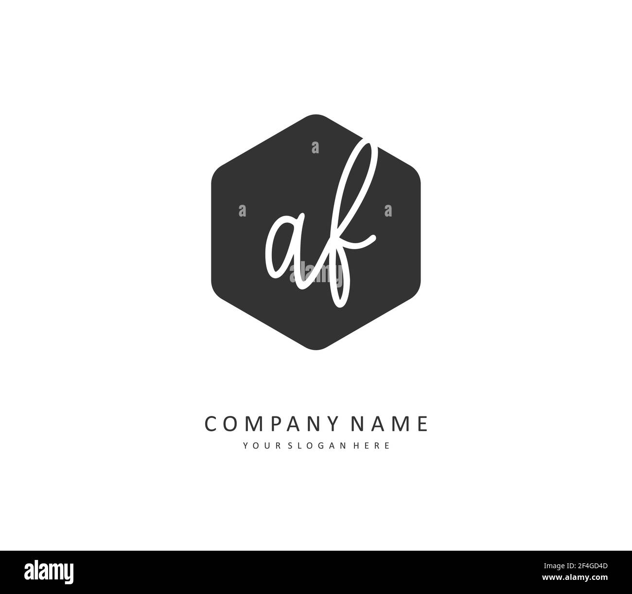AF Initial letter handwriting and signature logo. A concept handwriting ...