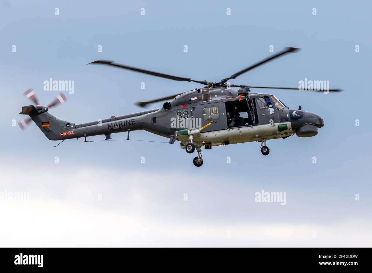 German Navy Westland Lynx marine helicopter flying from Nordholz Naval ...