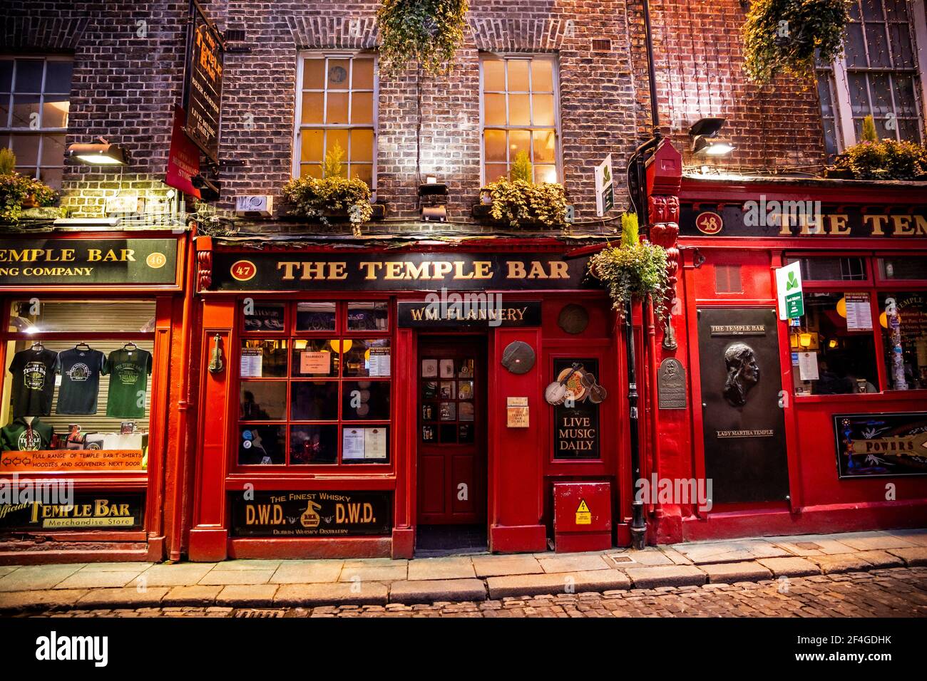 The Temple Bar pub. Temple Bar historic district is known as Dublins ...