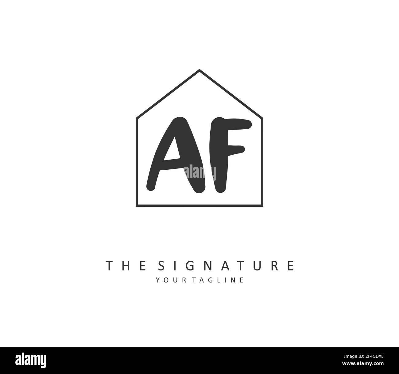 AF Initial letter handwriting and signature logo. A concept handwriting ...