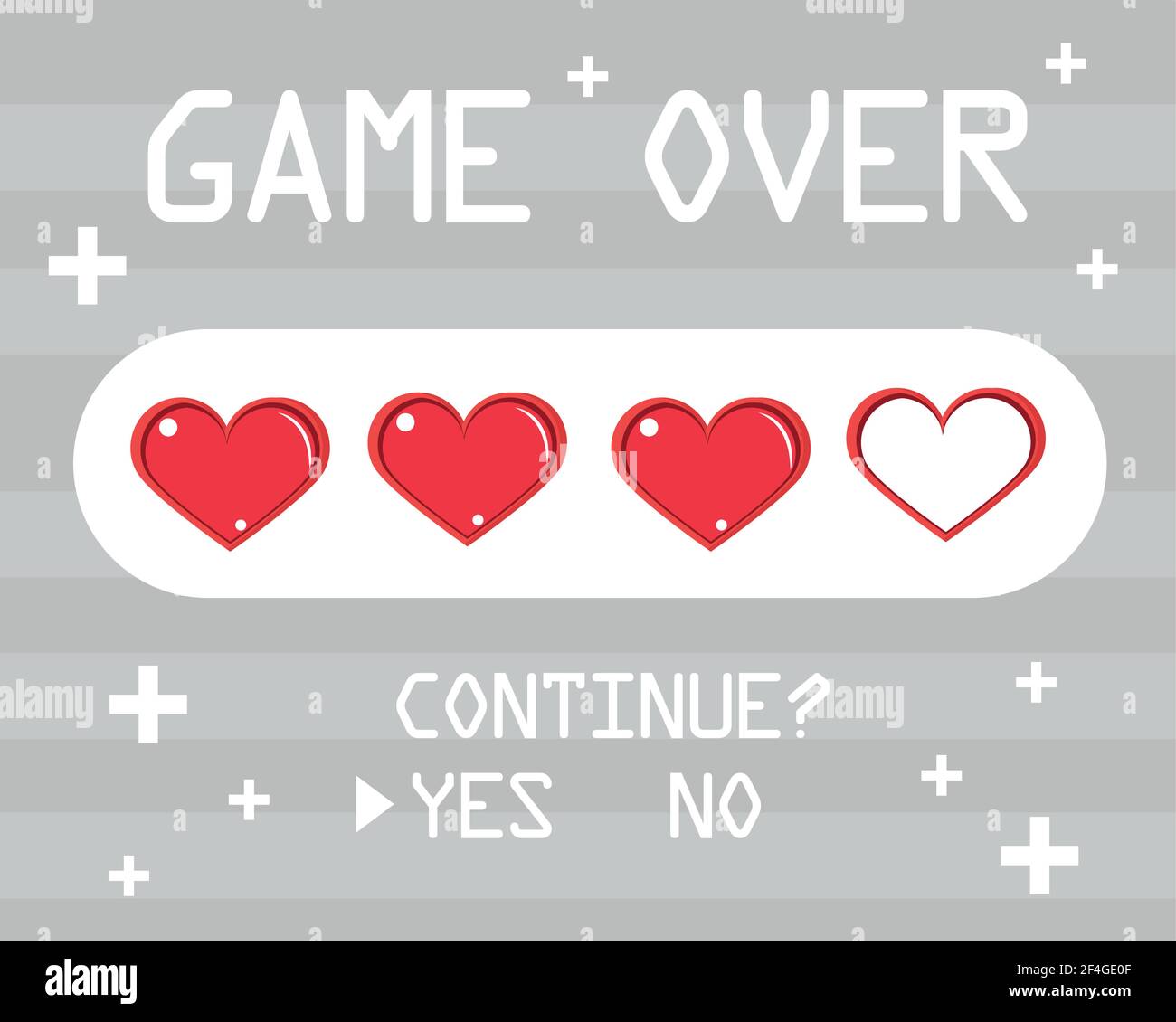 game over lives screen cartoon Stock Vector Image & Art - Alamy