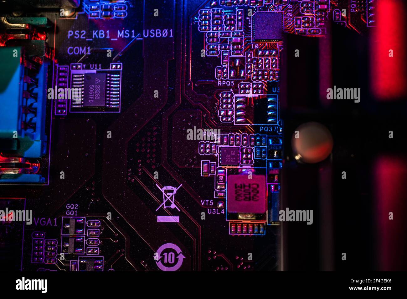 Computer motherboard. Motherboard digital chip. Technology background ...