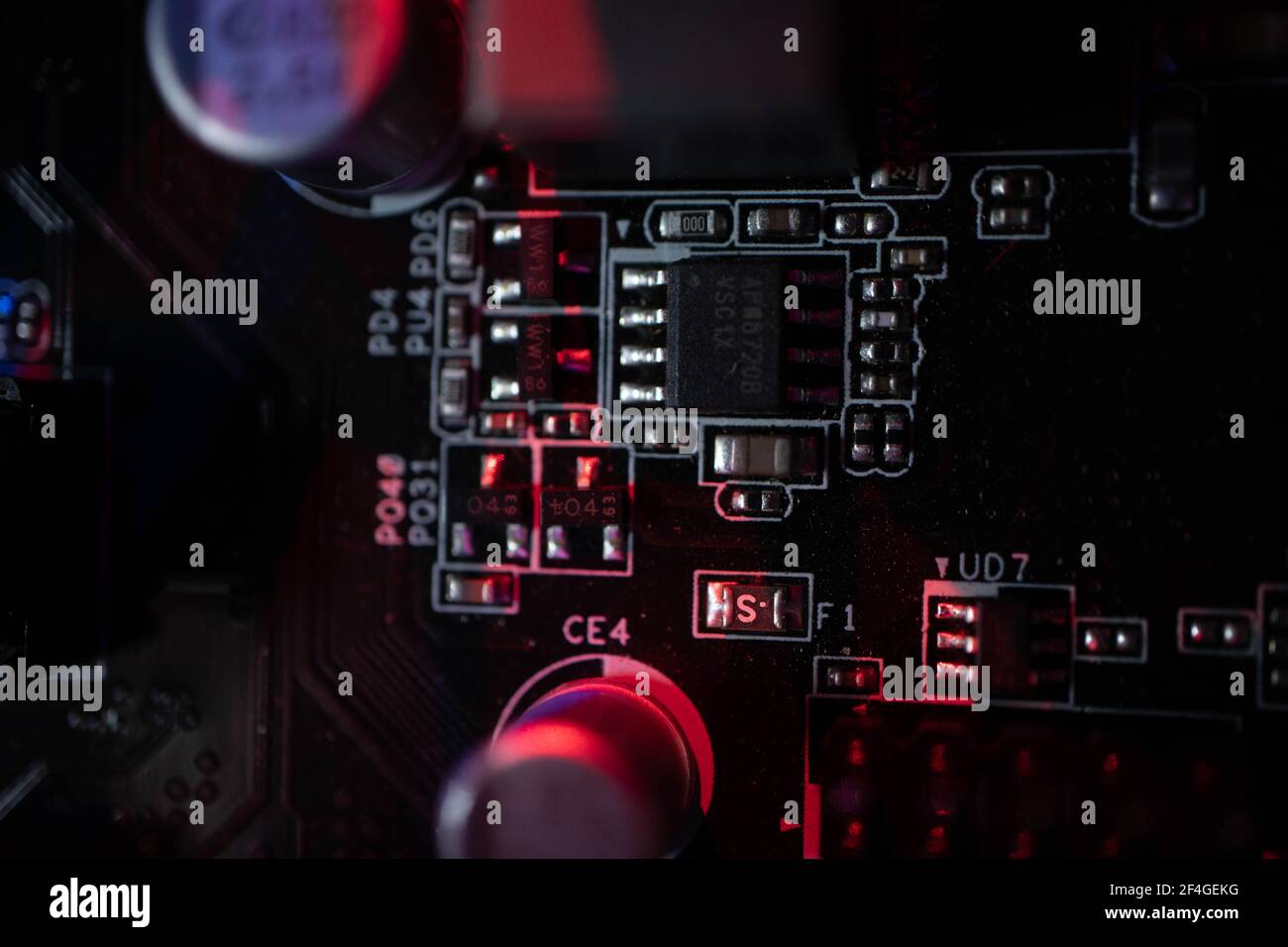 Computer motherboard. Motherboard digital chip. Technology background ...