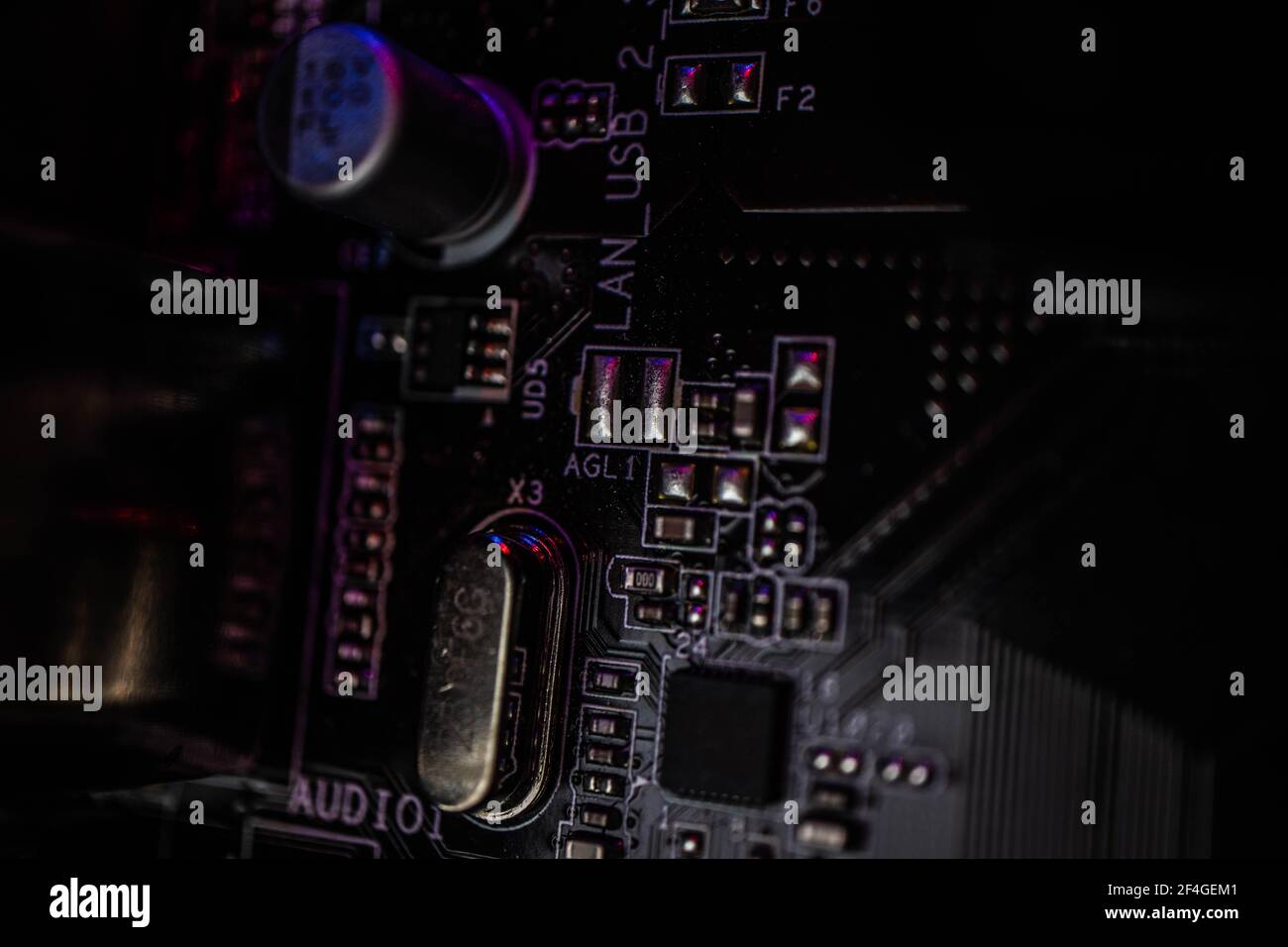 Computer motherboard. Motherboard digital chip. Technology background ...