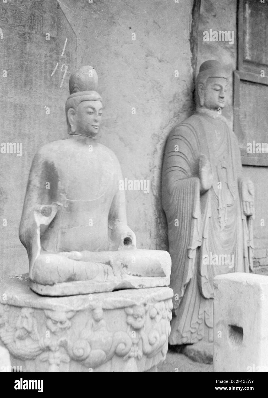 Two Buddha Statues, China, Ding Xian (China), Dingzhou Shi (China ...