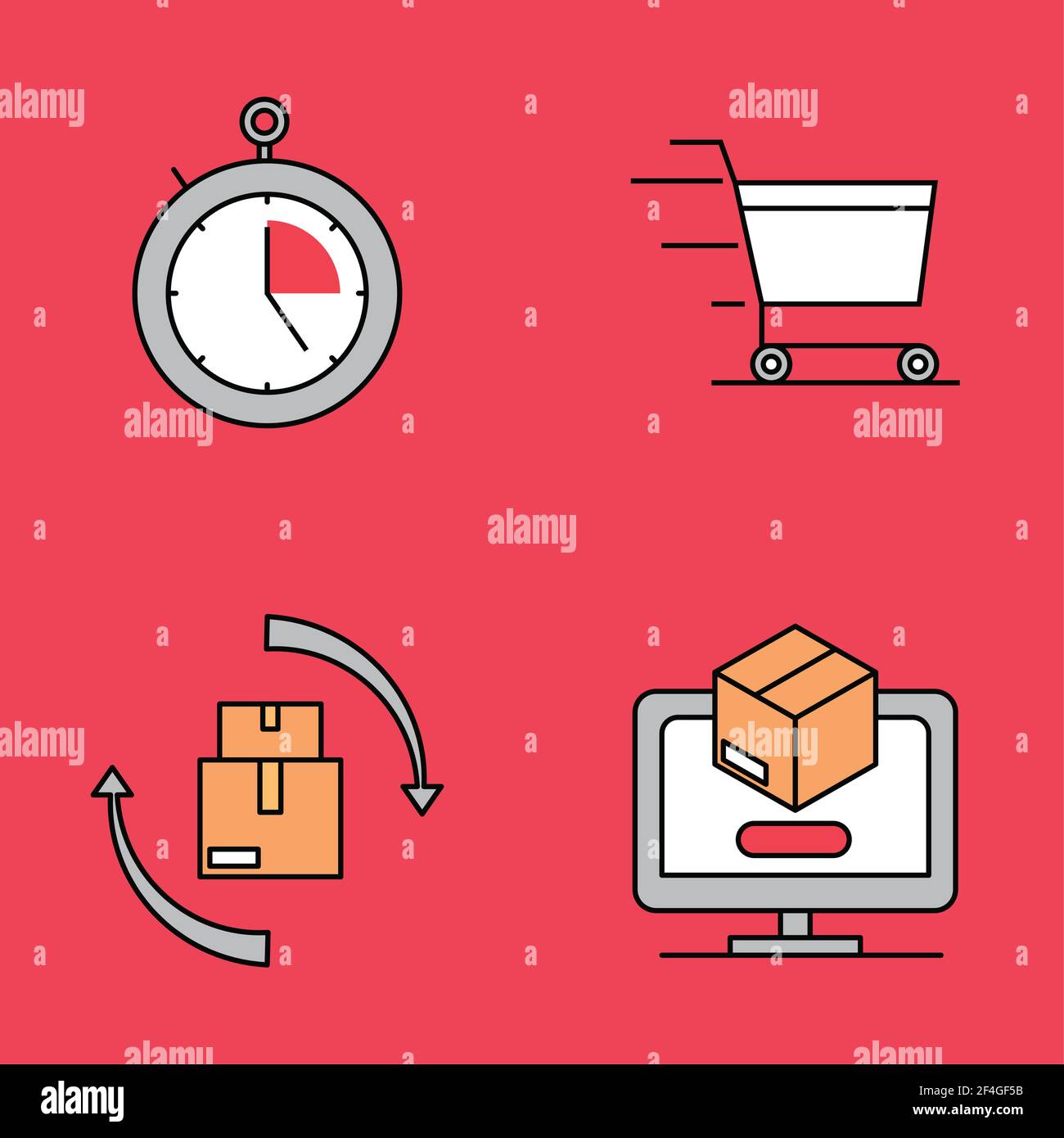 delivery online service stopwatch computer Stock Vector Image & Art - Alamy