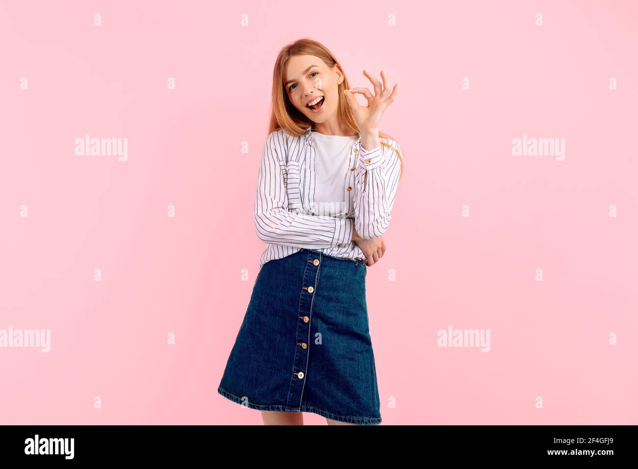 Woman winking and smiling hi-res stock photography and images - Alamy