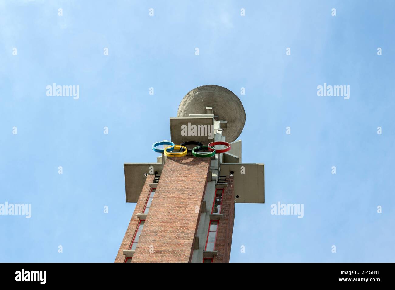 Upper Part Marathon Tower At The Olympic Stadium At Amsterdam The ...