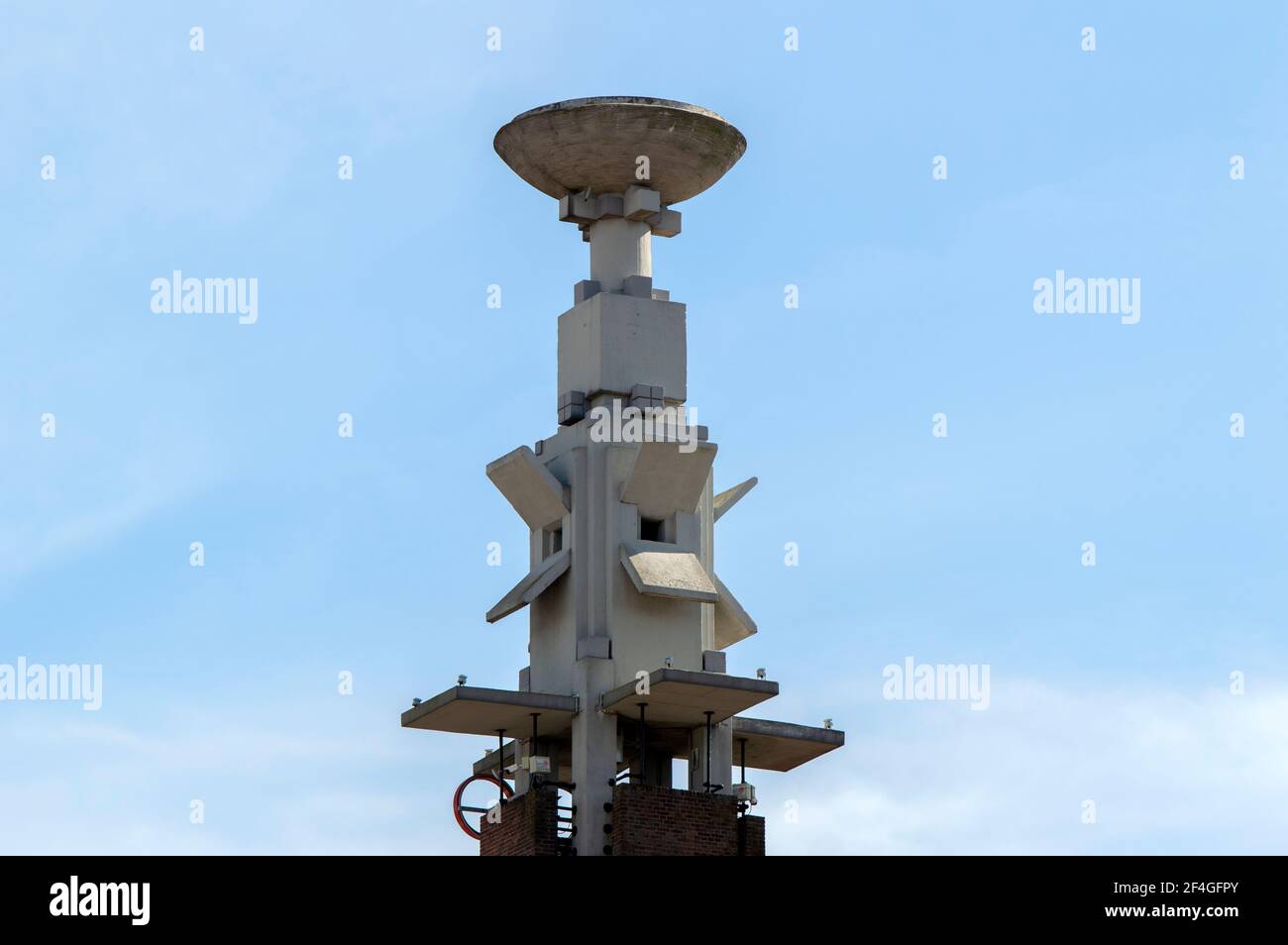 Upper Part Marathon Tower At The Olympic Stadium At Amsterdam The ...