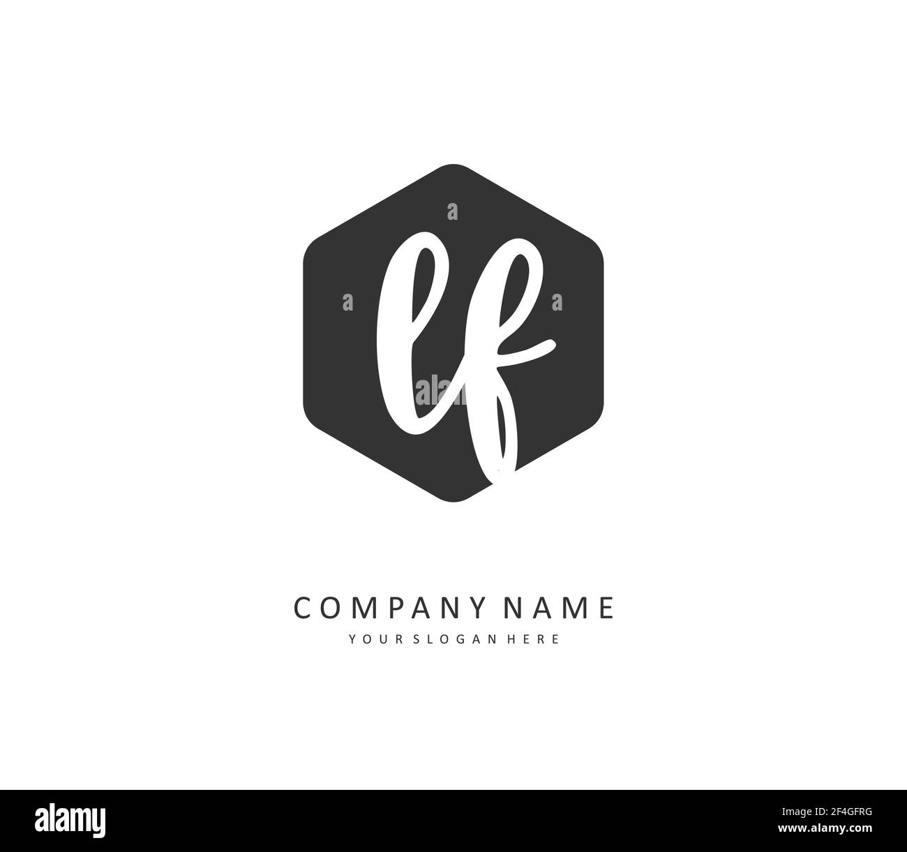LF Initial letter handwriting and signature logo. A concept handwriting ...