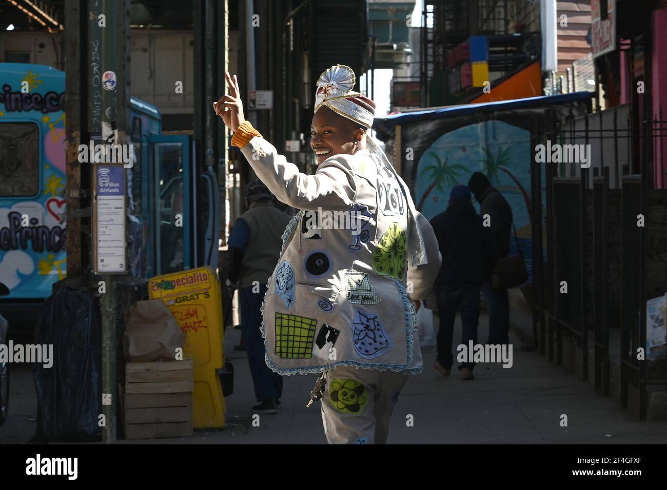 Politician and artist Paperboy Love Prince poses under the elevated ...