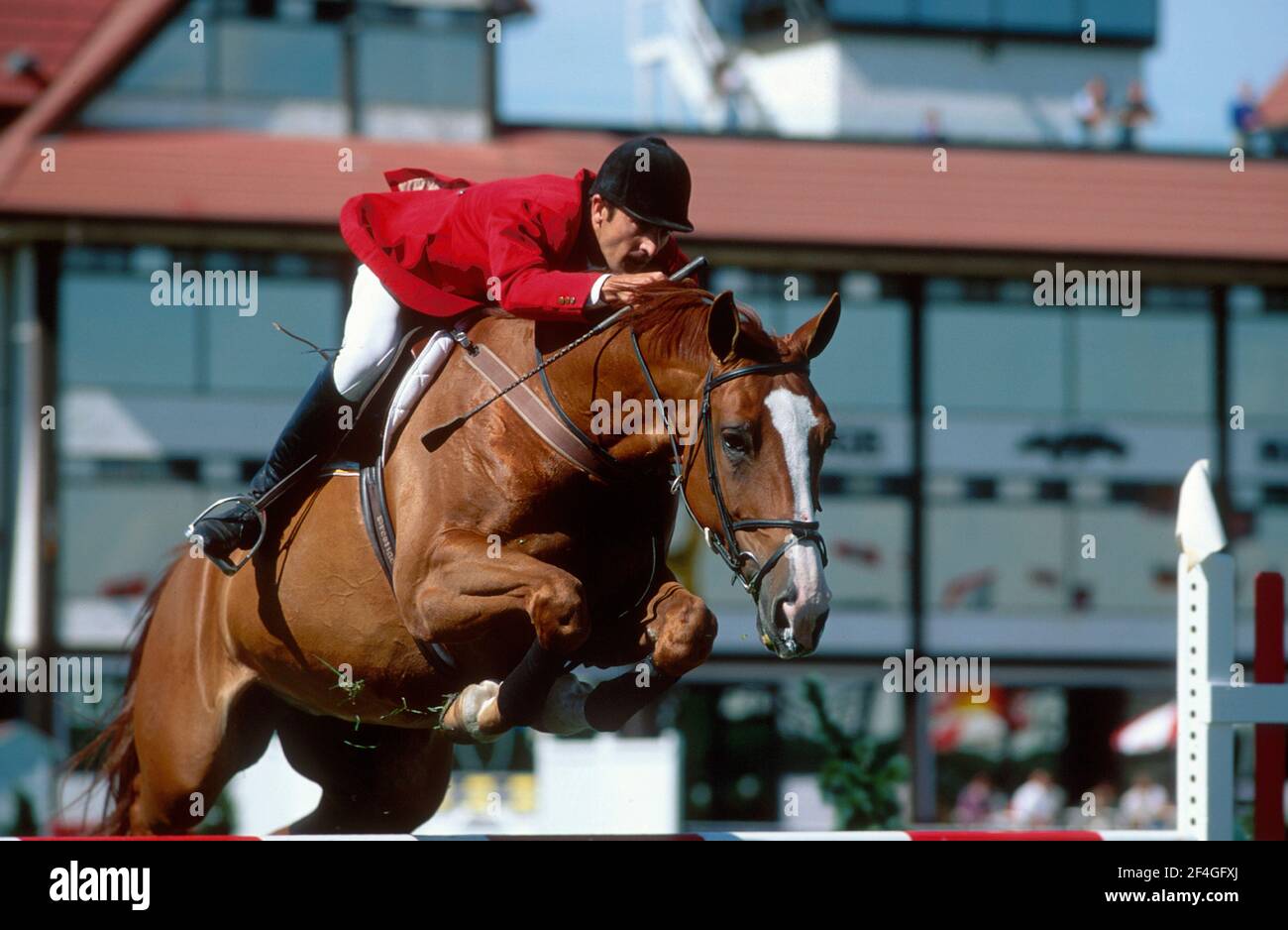 CSIO Spruce Meadows, 1991, Pedro Sanchez Aleman of Spain riding Dancing ...