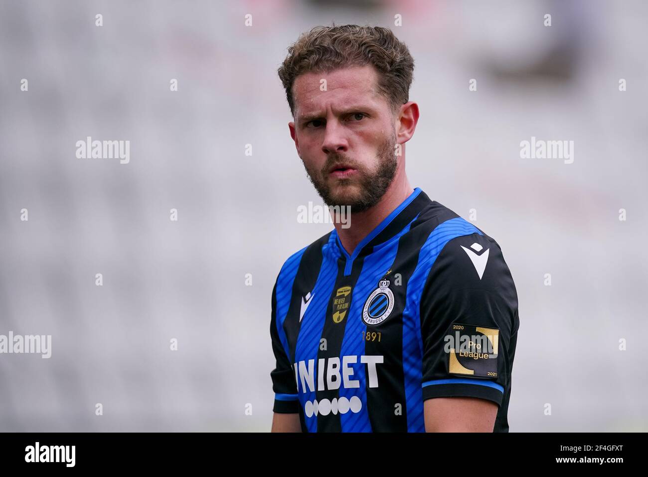 BRUGES, BELGIUM - MARCH 21: Mats Rits of Club Brugge looks dejected ...