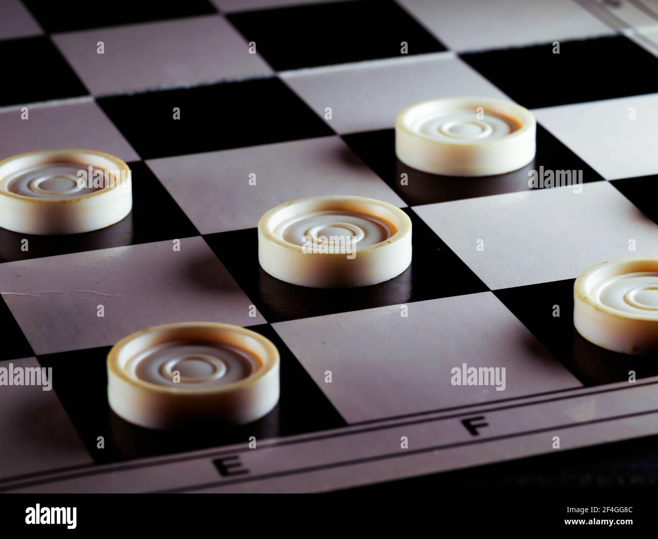 checkerboard with checkers. game concept.board game.hobby.checkers on ...