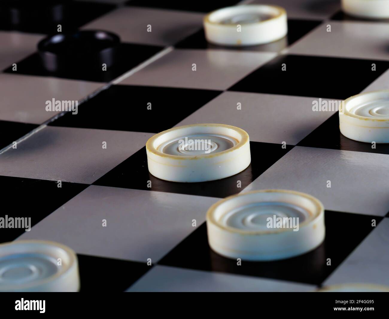 checkerboard with checkers. game concept.board game.hobby.checkers on ...