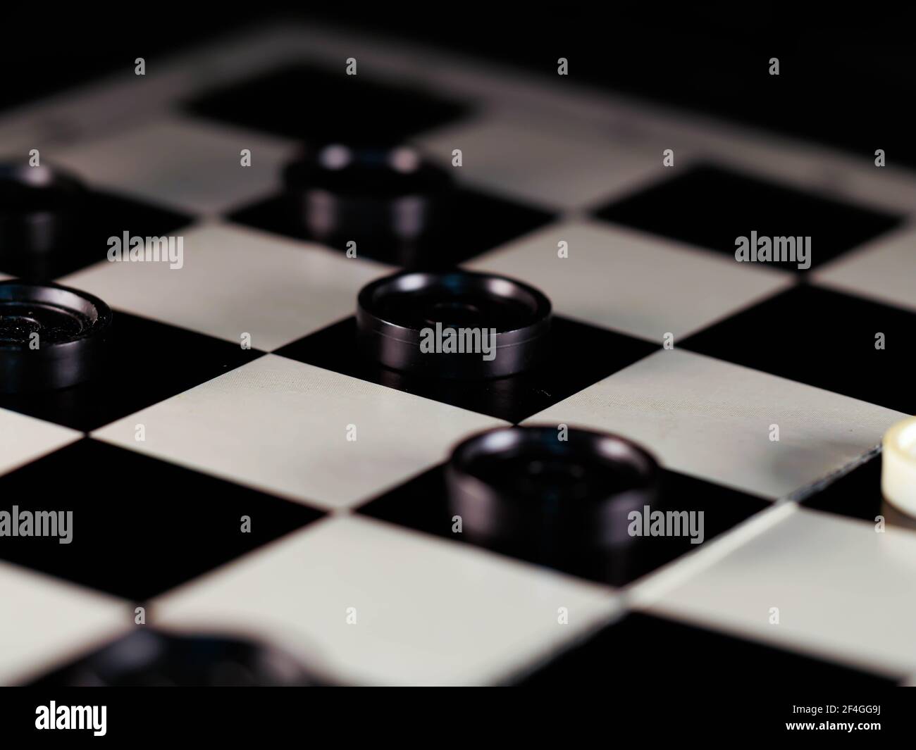 checkerboard with checkers. game concept.board game.hobby.checkers on ...